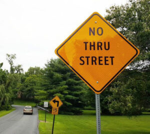 No Thru Traffic Signs - Alumetal