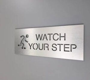 Caution Watch Your Step Signs - Alumetal