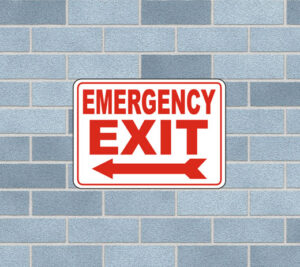 Emergency Exit Sign - Alumetal