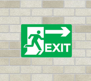 Emergency Exit Sign - Alumetal
