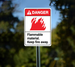 Flammable Warning Signs - Alumetal