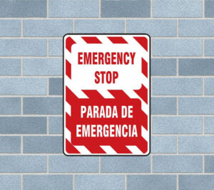 Emergency Stop Signs - Alumetal